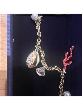 Swarovski | Jewelry | New Swarovski Ocean Charm Bracelet Gold Tone ...